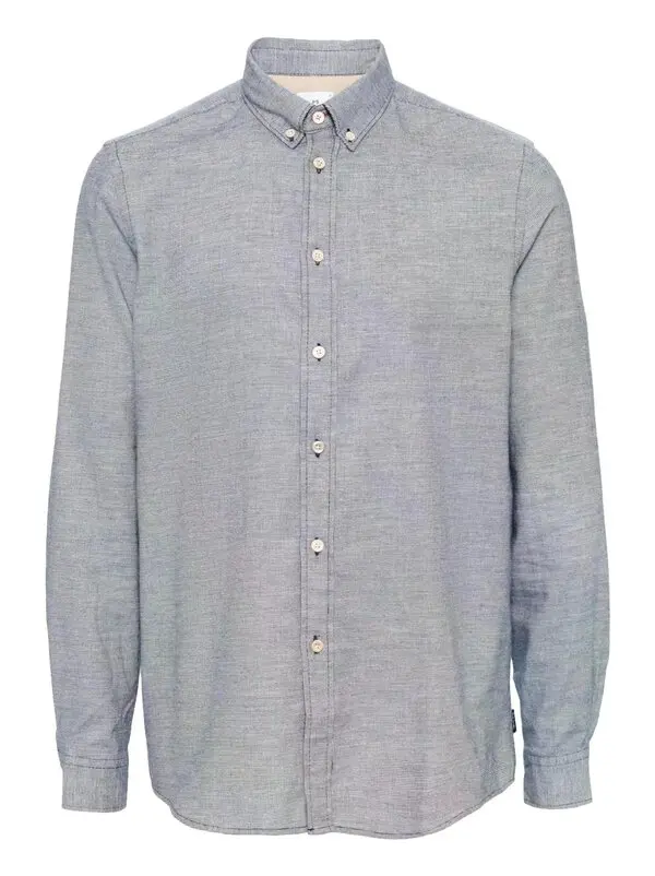 Paul Smith Button-up Cotton-blend Shirt - Blue
