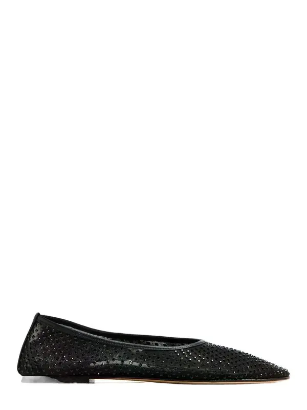 Dear Frances Balla Crystal Ballerina Shoes - Black