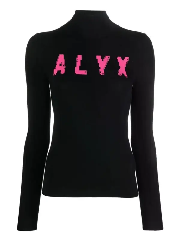 1017 Alyx 9sm Logo Intarsia-knit Jumper - Black