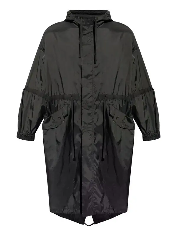 Études Studio Logo-print Ripstop Parka Coat - Black