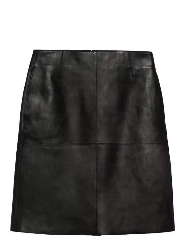 TOTEME Panelled Leather Midi Skirt - Black