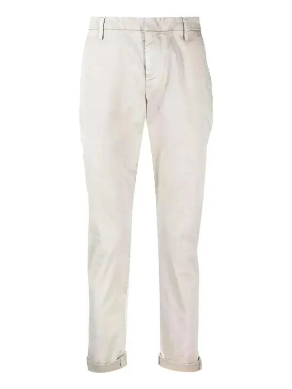 DONDUP Cropped Cotton Chino Trousers - Neutrals