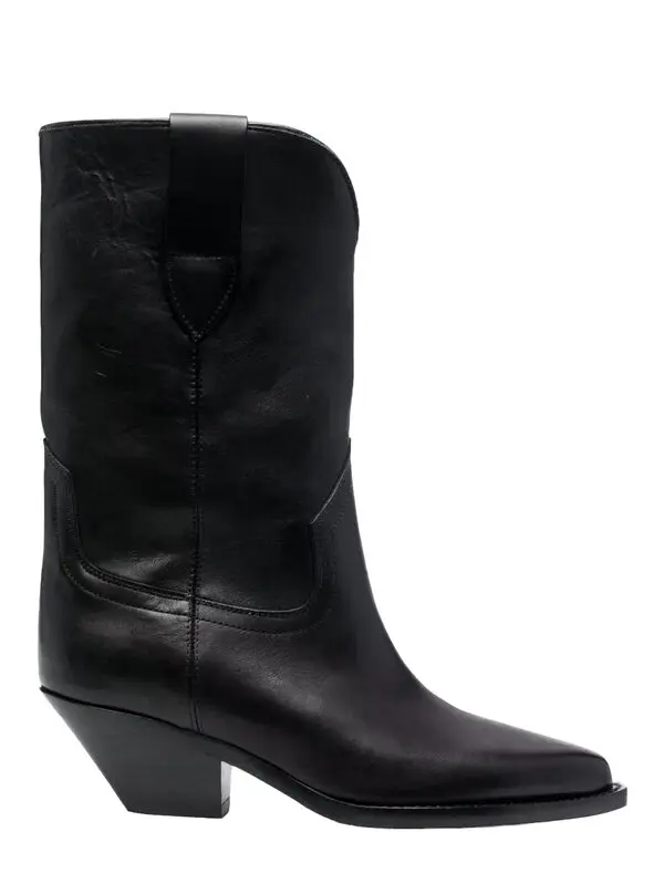 Isabel Marant Étoile Dahope 50mm Leather Cowboy Boots - Black