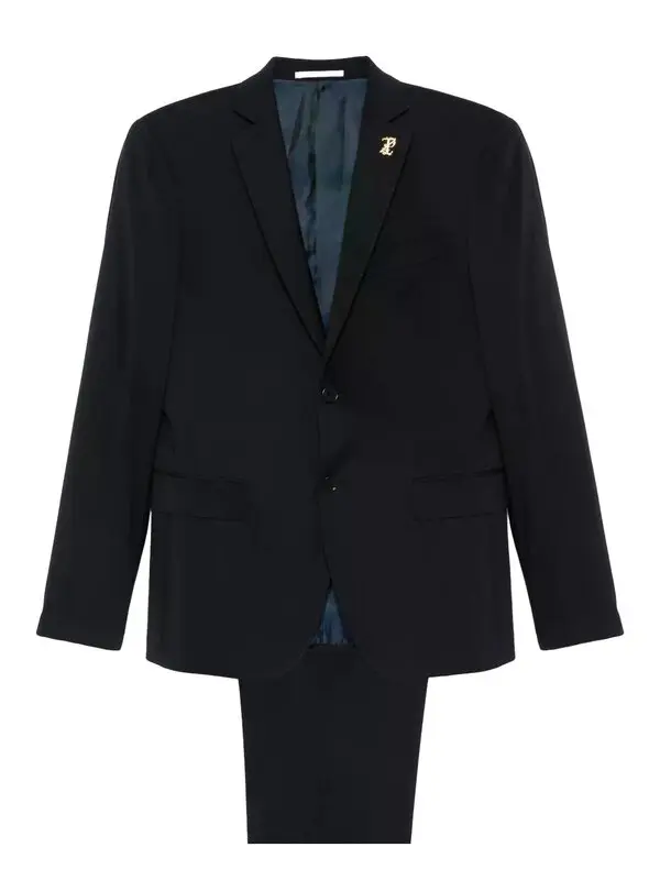 Pal Zileri Brooch Detail Suit - Blue