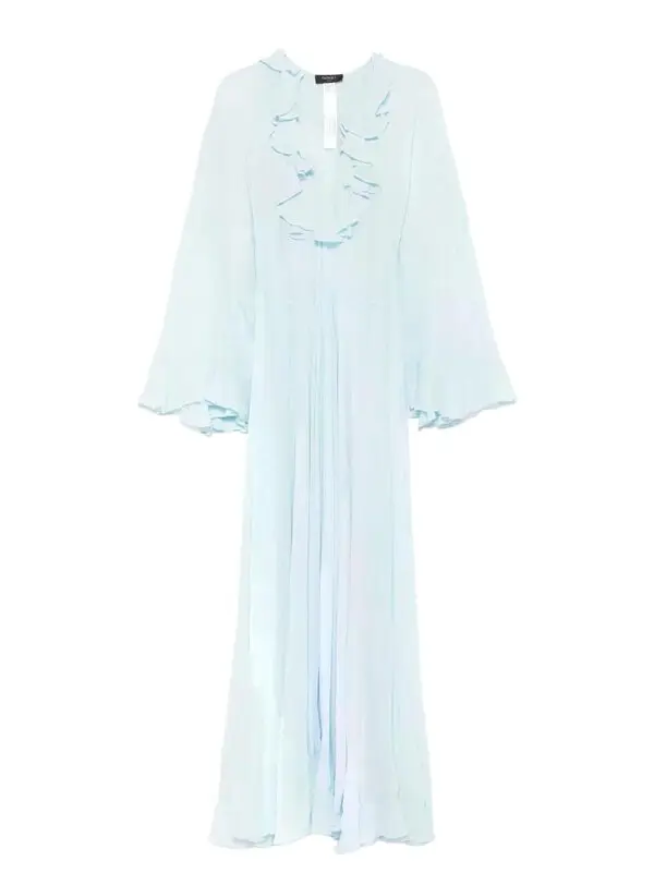 TWINSET Capri Ruffle-detailed Maxi Dress - Blue