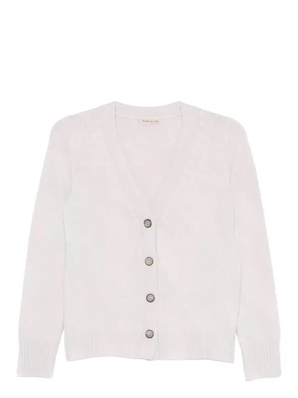 BLANCA VITA Virgin Wool Cardigan - Pink