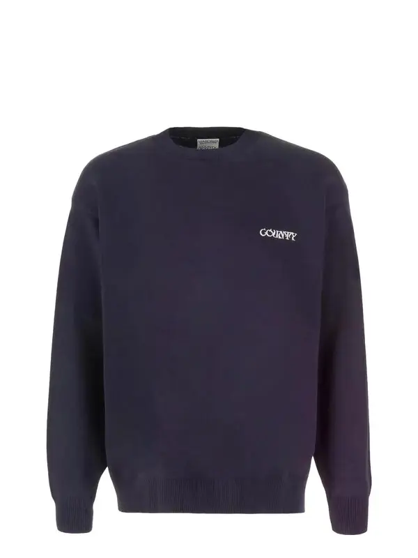 COUNTY OF MILAN Logo-embroidered Sweatshirt - Blue