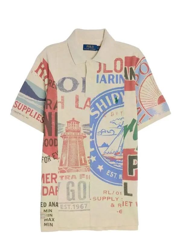 Polo Ralph Lauren Artisan Mesh Polo Shirt - Neutrals
