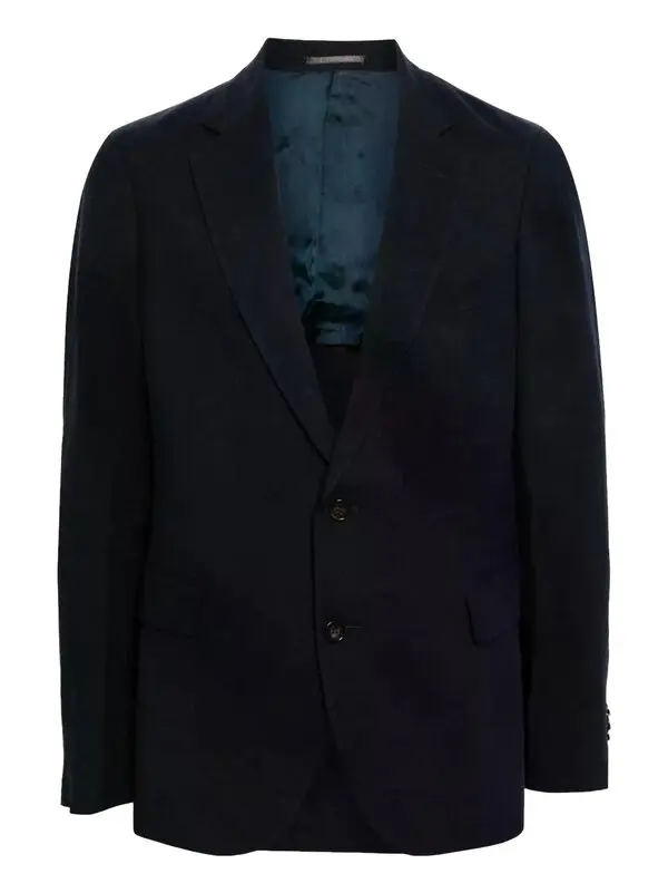 N.peal Amalfi Linen Single-breasted Blazer - Blue