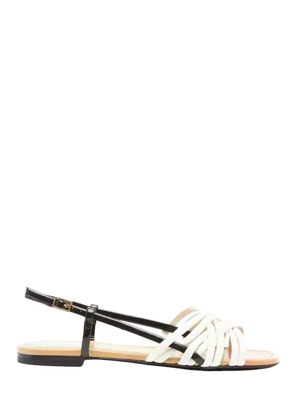 Tory Burch Leather Slingback Sandals - Neutrals