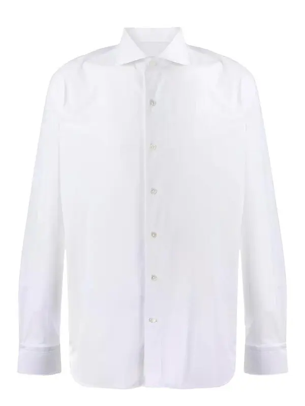 ORIAN Plain Long-sleeve Shirt - White