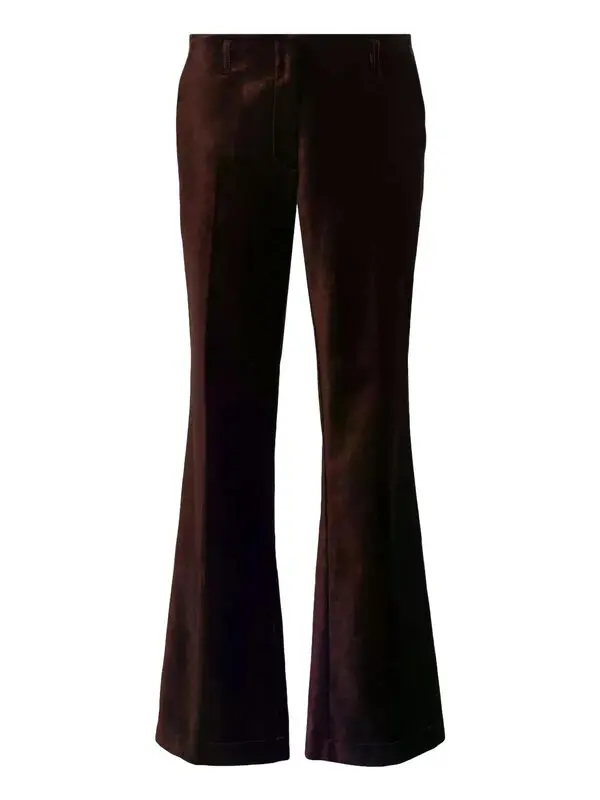 FORTE_FORTE Velvet Straight-leg Trousers - Brown