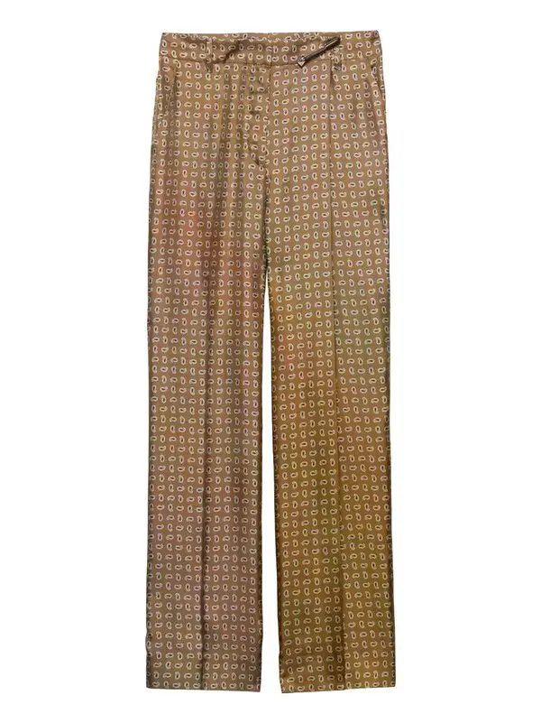 Prada High-waist Twill Pants - Brown