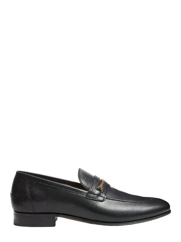 Valentino Garavani Vlogo Signature Kidskin Moc Toe Loafers - Black