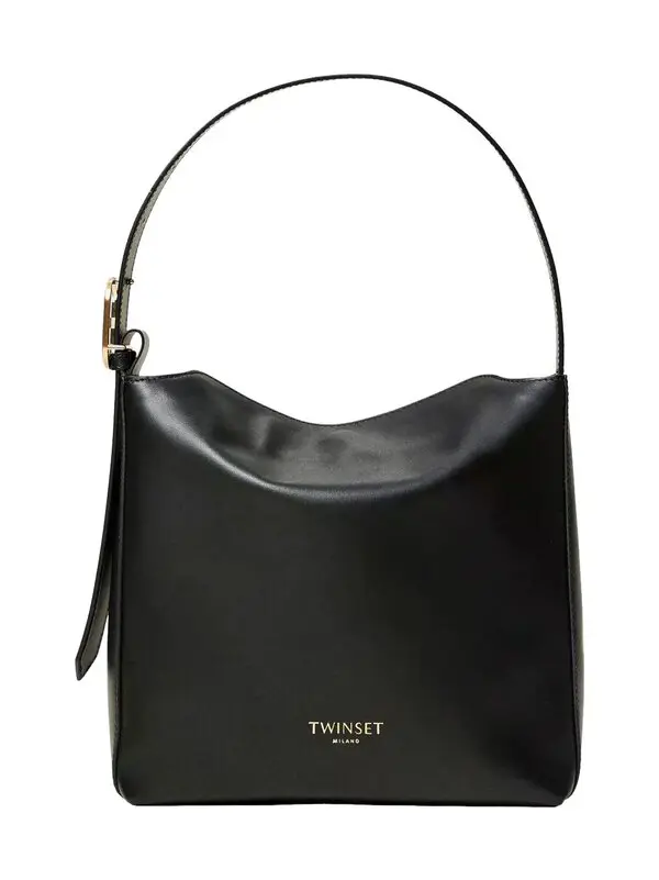 TWINSET Leather Tote Bag - Black