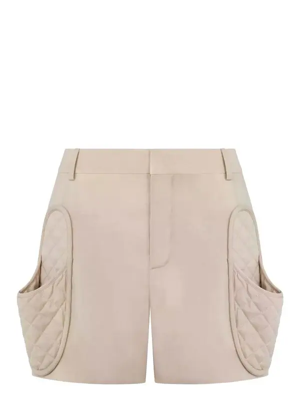 Moschino Virgin Wool Shorts - Neutrals