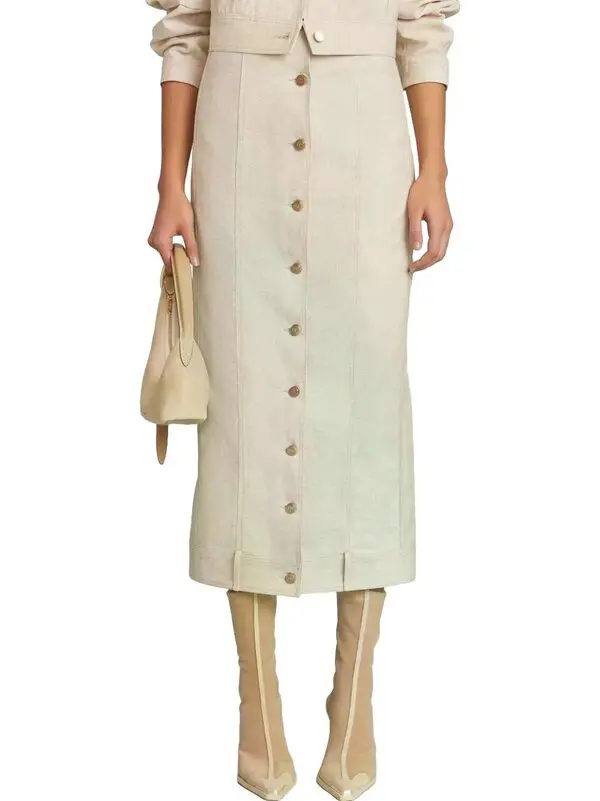 Cult Gaia Lua Mid-length Skirt - Neutrals
