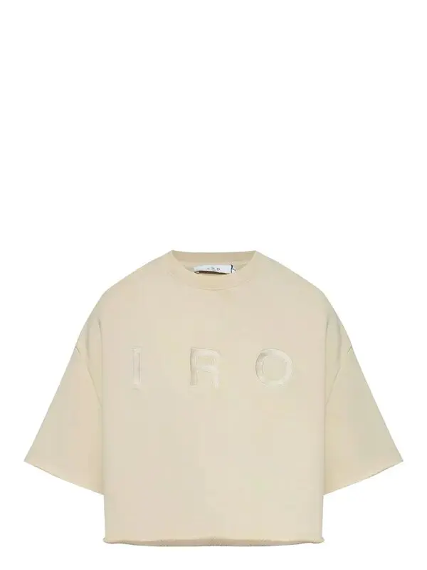 IRO PARIS Linda Logo-print T-shirt - Neutrals
