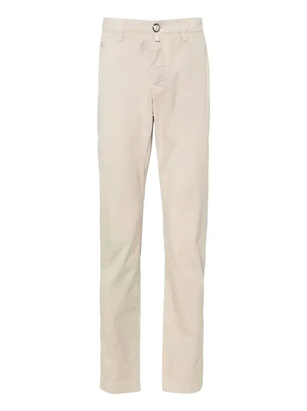 Jacob Cohen Mid-rise Cotton Chino Trousers - Neutrals