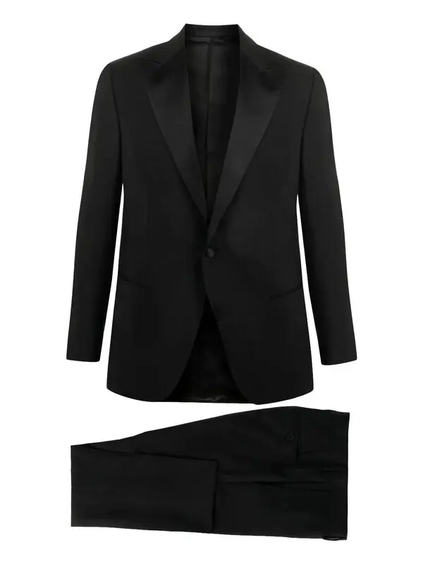 Caruso Norma Peaked-lapel Dinner Suit - Black