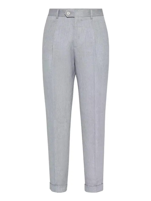 Brunello Cucinelli Linen Trousers - Grey