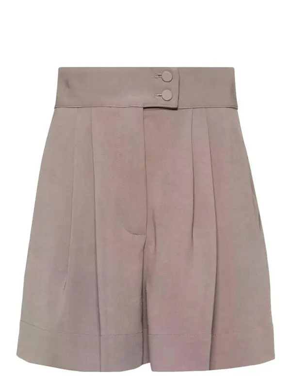 STYLAND Pleated High-waist Tailored Shorts - Grey