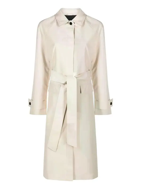 Calvin Klein Single-breasted Belted-waist Coat - Neutrals