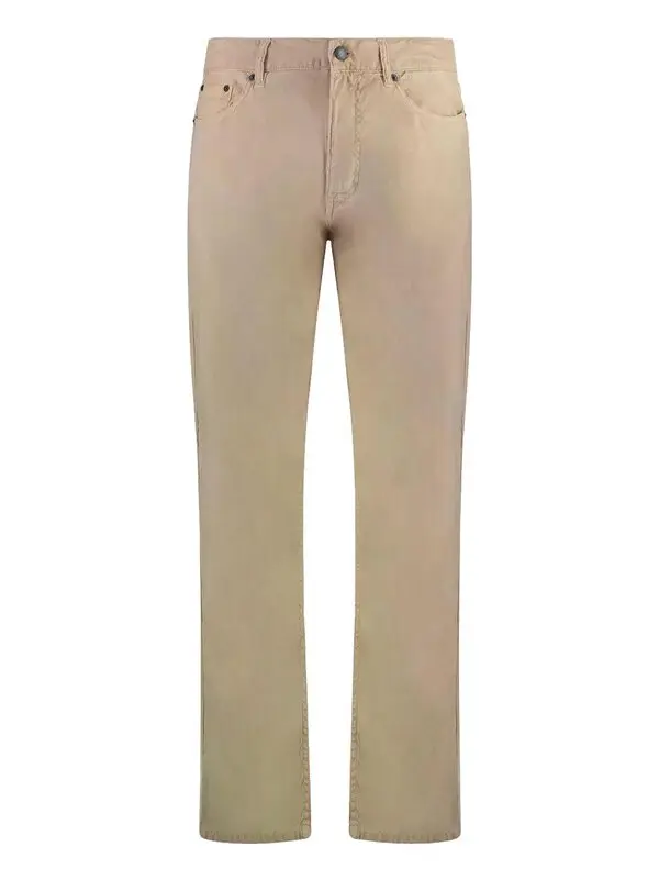 Gant Straight-leg Jeans With Logo Patch - Neutrals
