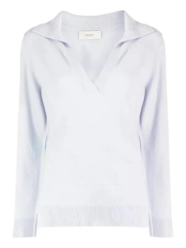 Pringle Of Scotland Cashmere Polo-style Jumper - Blue