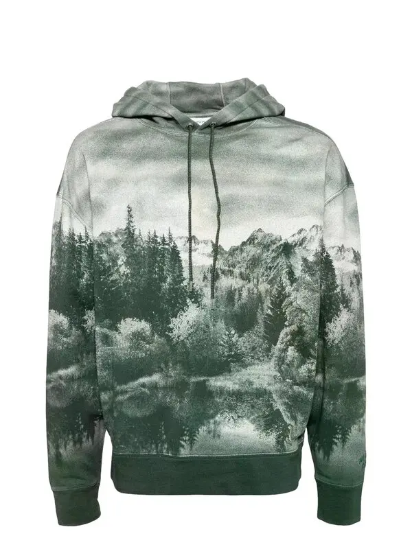 Maison Kitsuné Landscape Hoodie - Green