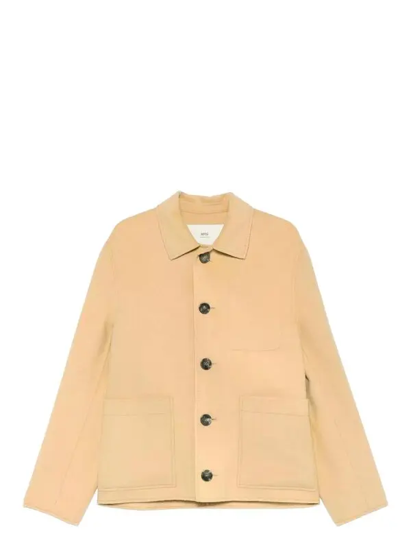 AMI Paris Brushed Shirt Jacket - Neutrals