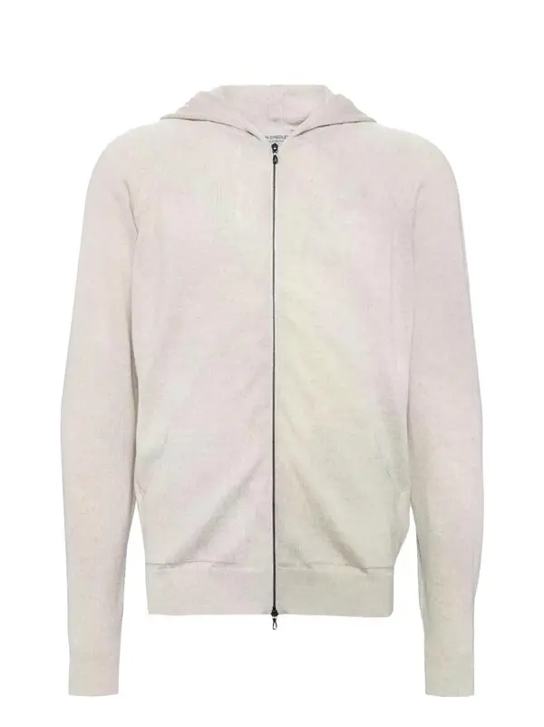 John Smedley Merino Wool Zipped Hoodie - Neutrals