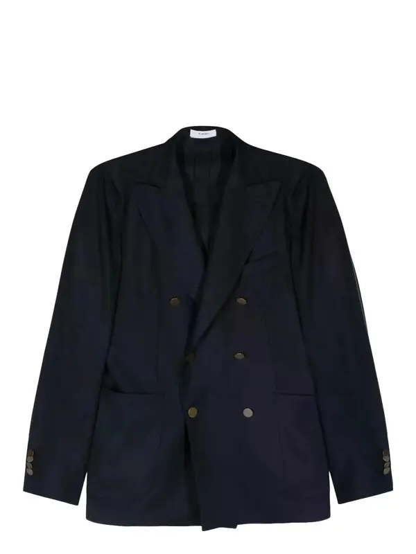 Boglioli Single-breasted Wool Blazer - Blue
