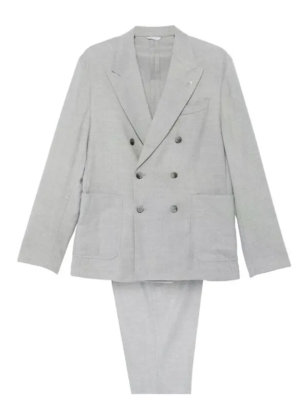 MANUEL RITZ Flannel Suit - Grey