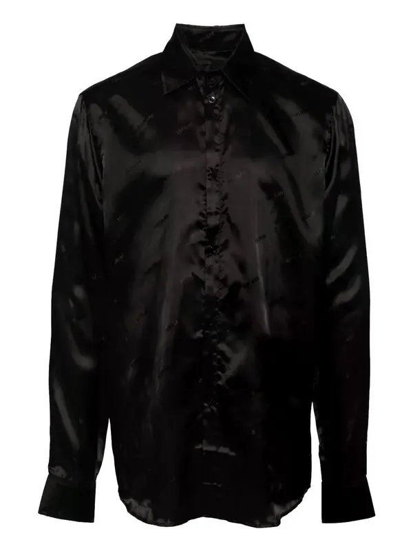 EGONLAB Logo-print Long-sleeved Shirt - Black