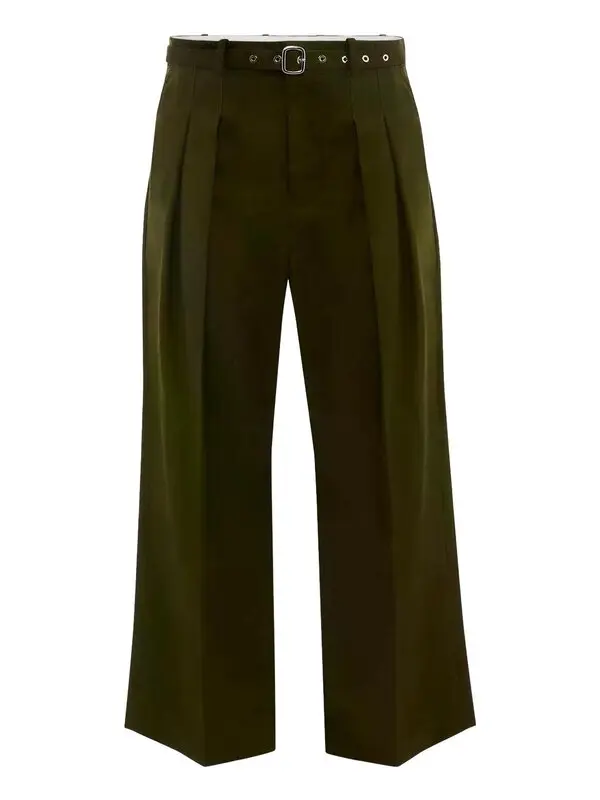 JW Anderson Pressed-crease Tailored Trousers - Green