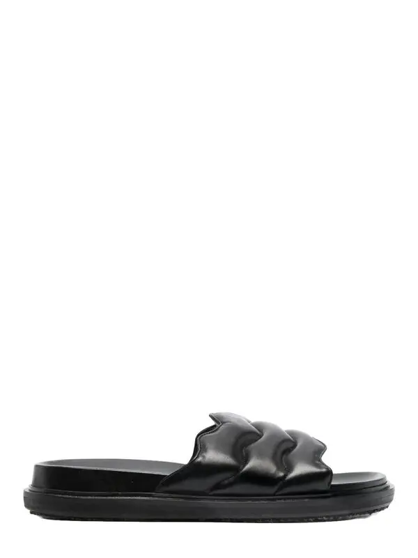 Marni Padded Nappa Leather Slides - Black