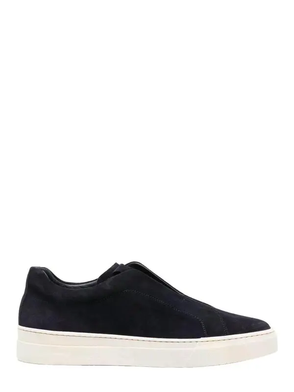SCAROSSO Luca Suede Slip-on Sneakers - Blue
