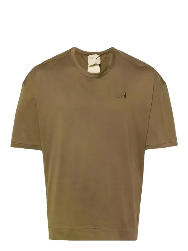 TEN C Logo-embroidered Cotton T-shirt - Brown