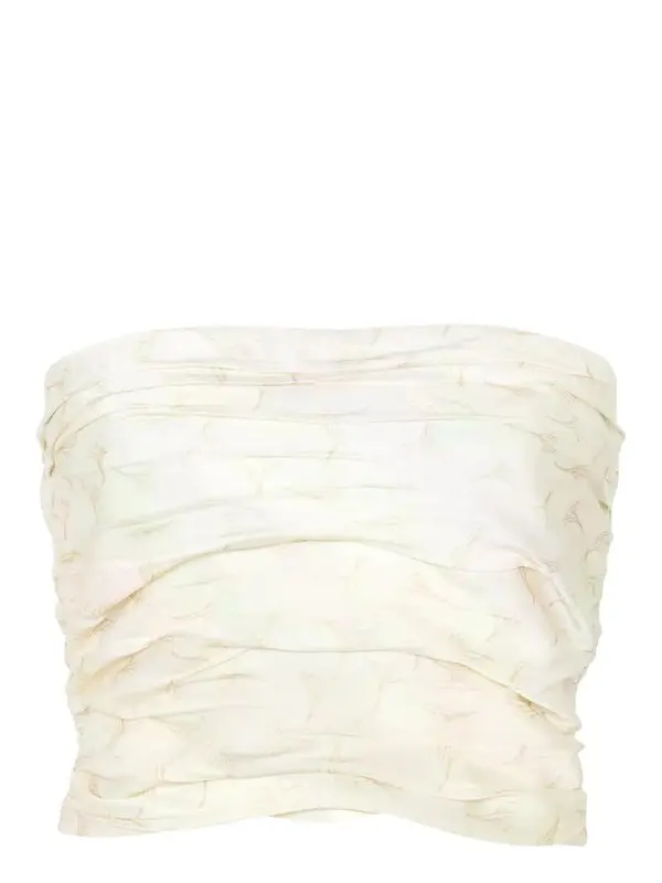 ROTATE BY BIRGER CHRISTENSEN Scarf-detail Printed Top - Neutrals
