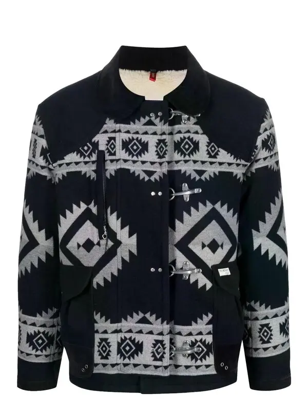 FAY Geometric Three-pocket Jacket - Blue