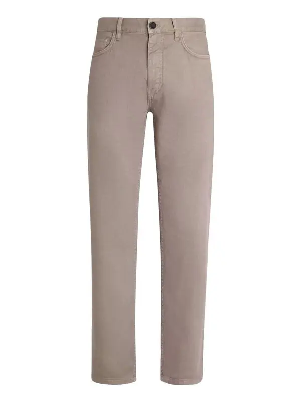 Zegna Roccia Straight Leg Jeans - Brown