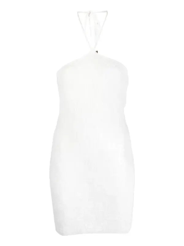 Elisabetta Franchi Rear-tie Ribbed-knit Skirt - White