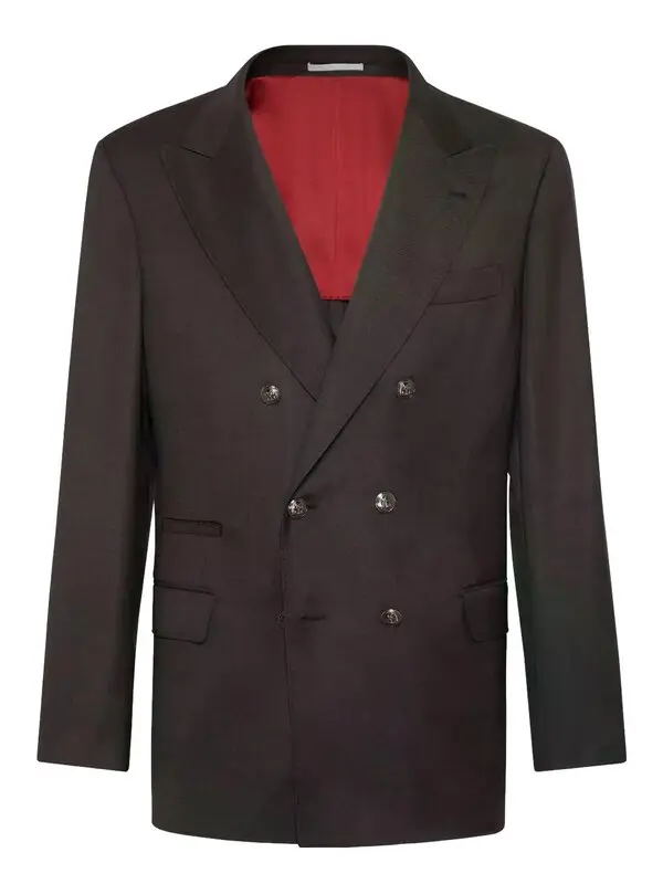 Brunello Cucinelli Double-breasted Blazer - Brown