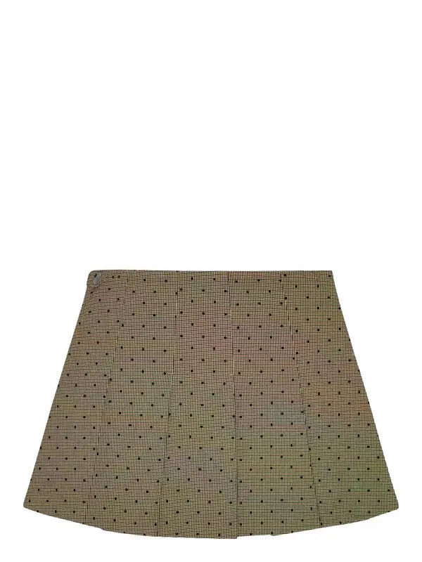 GANNI Check-print Mini Skirt - Neutrals