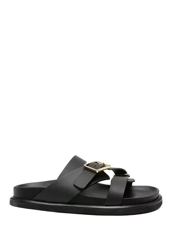 DONNARÌ Leather Sandals - Black