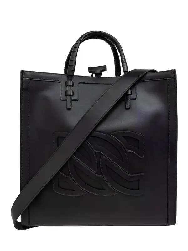 Casadei Beaurivage Leather Tote Bag - Black