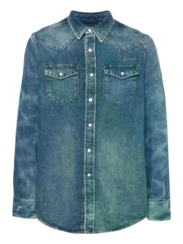 Givenchy Logo-embroidered Shirt - Blue