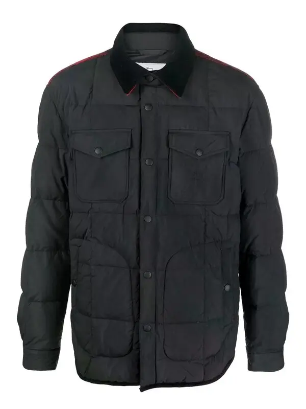 Woolrich Quilted Press-stud Fastening Jacket - Black