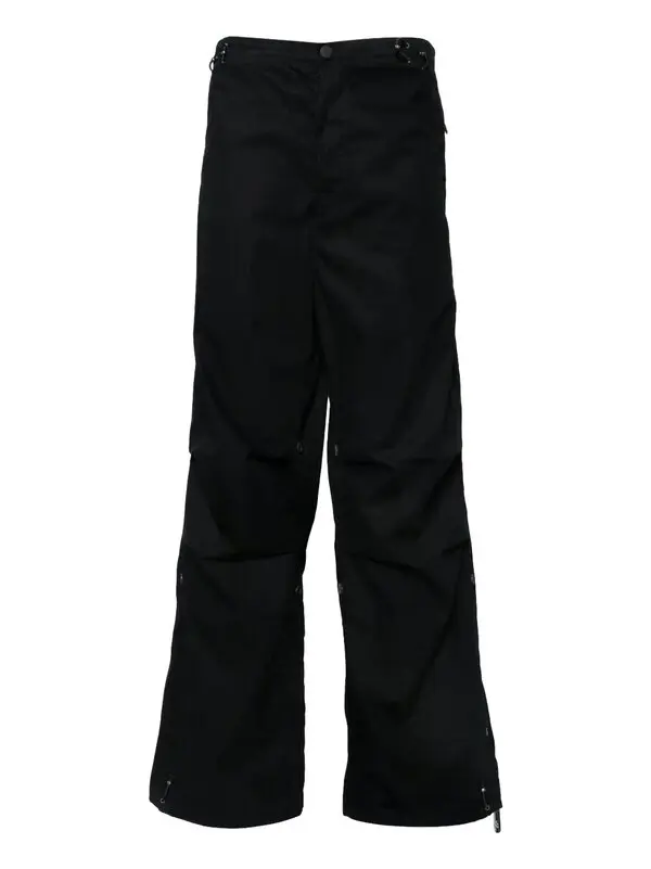 MAHARISHI Embroidered Straight-leg Trousers - Black